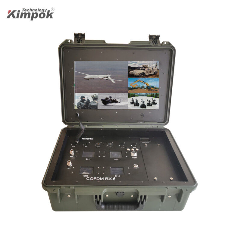 10kg RF power 43dBm 6 Channels COFDM Video Transmitter 20 watt HD 1080P ...